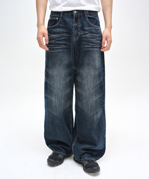 MUSINSA | DECET Dawn Mega Wide Jeans DCPT043DBlueB