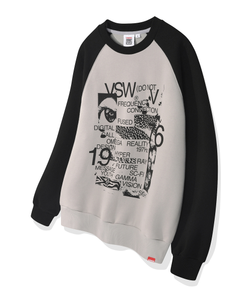 MUSINSA | VISION STREETWEAR VSW Text Graphic Crewneck Black