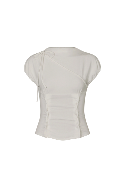 MUSINSA | PAINORPLEASURE JANE BUTTON TOP beige