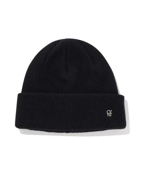 MUSINSA | COVERNAT Authentic CVNT Logo Wool Beanie Black