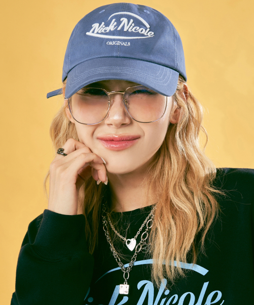MUSINSA | NICK&NICOLE NICOLE ORIGINALS LOGO BALL CAP_VINTAGE BLUE