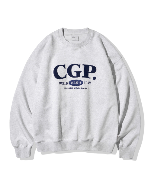 MUSINSA | Codegraphy CGP Classic Logo Man to Man_Light Gray