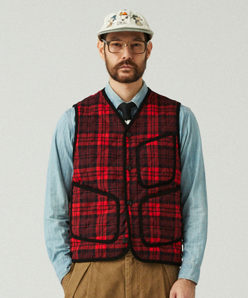 MUSINSA | PENFIELD BUFFALO QUILTED VEST RED_FQ4WV90U