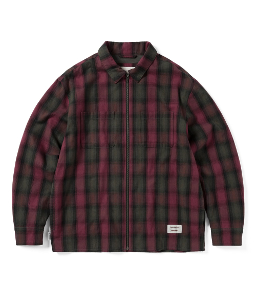 MUSINSA | thisisneverthat® GORE-TEX WINDSTOPPER® Shaggy Check Shirt Red