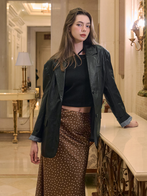 랭앤루(LANGNLU) ANNA Faux Leather Jacket(애나)_BLACK - 사이즈 & 후기 | 무신사