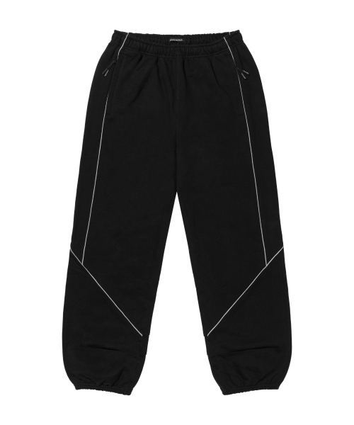 MUSINSA | LOCKHEED MARTIN LM BLOCKING REFLECTIVE PIPING SWEAT PANTS (BLACK)