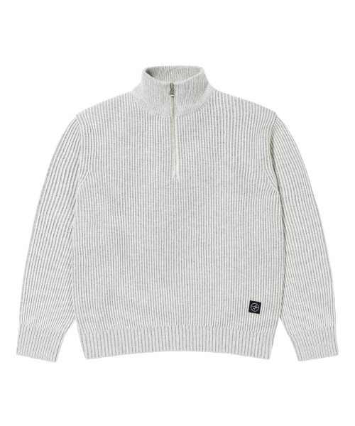 MUSINSA | LOCKHEED MARTIN LM CONTRAST HALF ZIPUP SWEATER (WHITE)