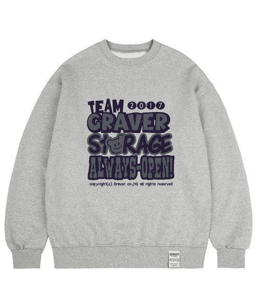 MUSINSA | GRAVER [UNISEX]STORAGE Man to Man_Gray