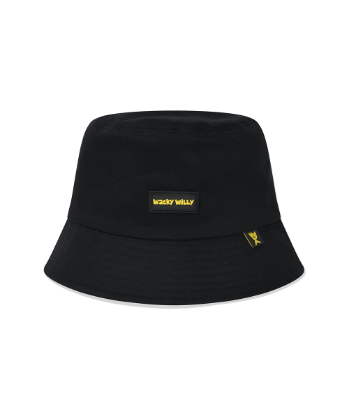 MUSINSA | WACKY WILLY Basic Bucket Hat Black
