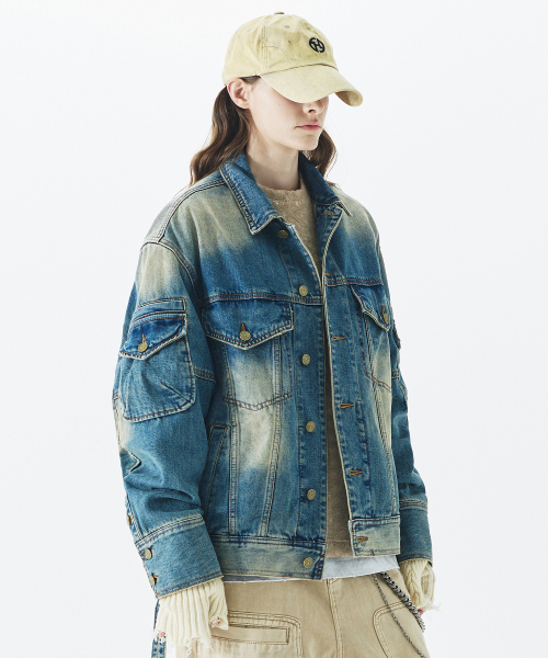 MUSINSA | HEDER HELEN VTG Patched gene denim JK indigo