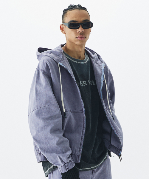 MUSINSA | HEDER HELEN Washed hoodie JP lavender