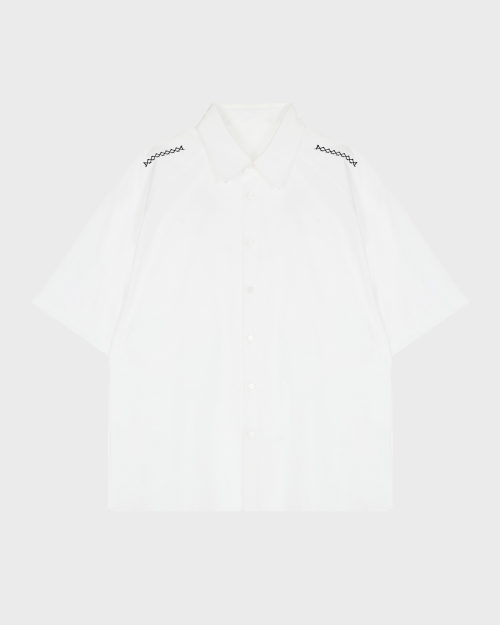 준느(JUNNE) S07 RE Shoulder Thug Shirt White - 사이즈 & 후기 | 무신사
