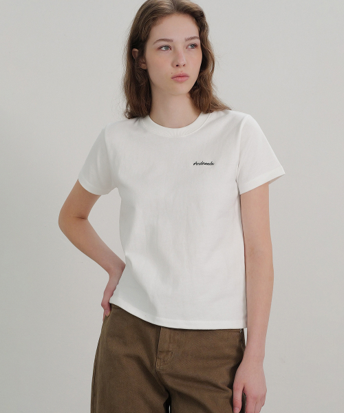 MUSINSA | ANDNEEDS Essential peach half tee (white)