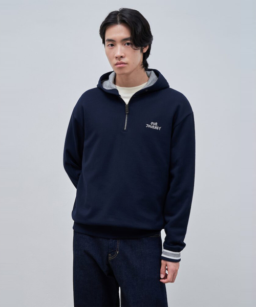 빈폴 멘(BEANPOLE MEN) [Print Bakery] 그래픽 후드 스웨트 셔츠 네이비 - 사이즈 & 후기 | 무신사