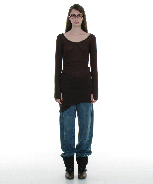 MUSINSA公式 | PARTIMENTO WOMEN Transform Layered Jersey Long Sleeve Dress ...