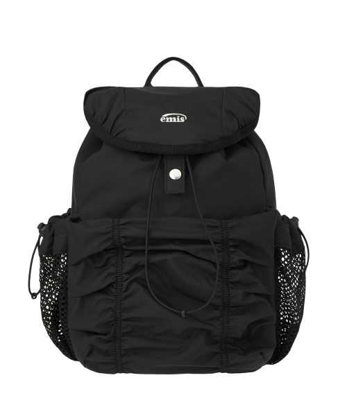 이미스(EMIS) SHIRRING BACKPACK-BLACK - 사이즈 & 후기 | 무신사 - 双肩包_包_女装_HanTao