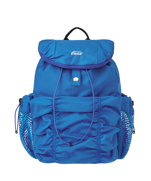 이미스(EMIS) SHIRRING BACKPACK-BLUE - 사이즈 & 후기 | 무신사 - 双肩包-布_包_女装_HanTao