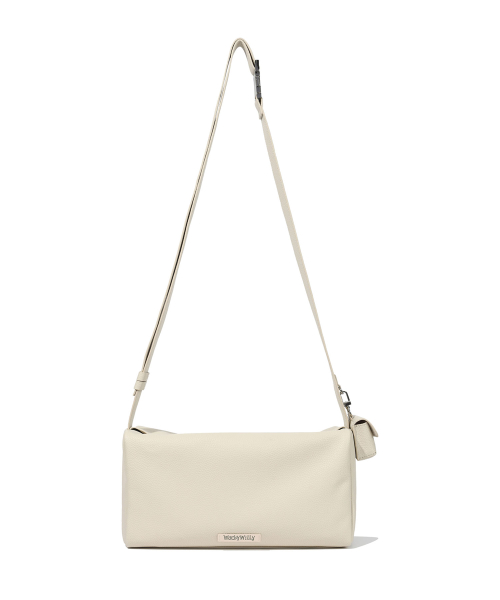 MUSINSA | WACKY WILLY Typo Square Crossbody Bag Ivory