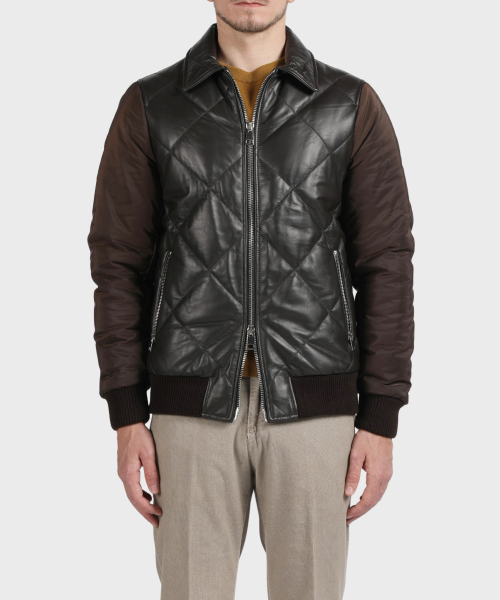 빠니깔레(PANICALE) 블랙 퀼팅 패딩 레더 자켓 - 사이즈 & 후기 | 무신사