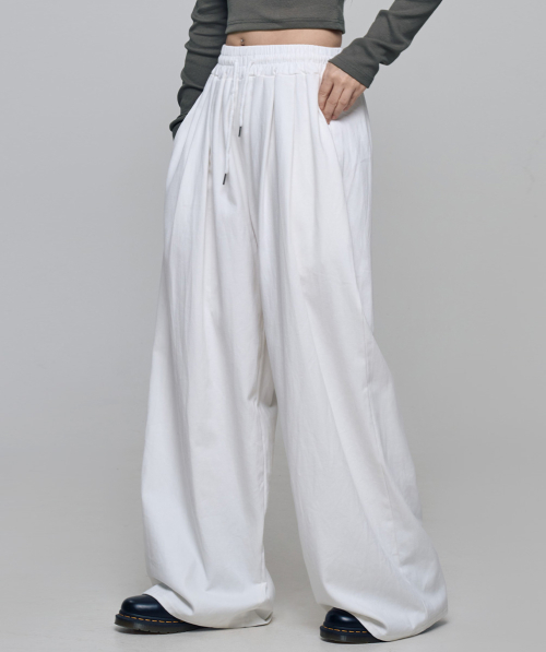 MUSINSA | CHICKS Build Tutu Wide Pants White