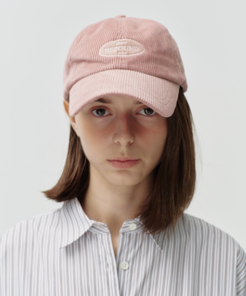 MUSINSA | DEPOUND Suede Patch Corduroy Ball Cap [Indie Pink]