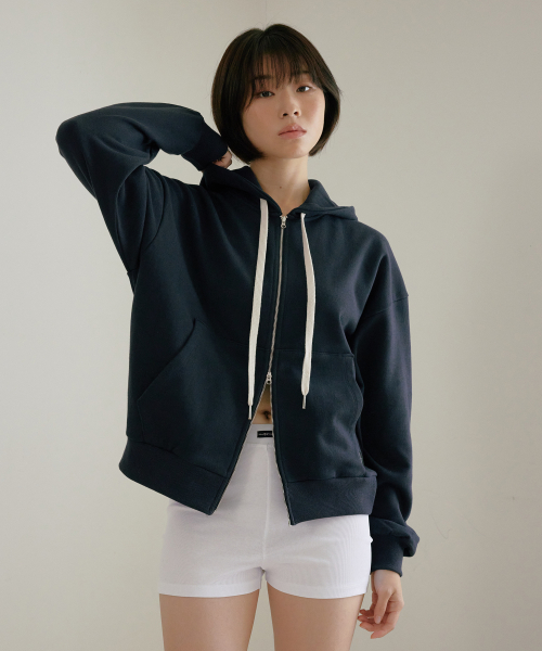 MUSINSA | DEARSTALKER D. BASIC COTTON HOODIE ZIP-UP - 4 COLOR