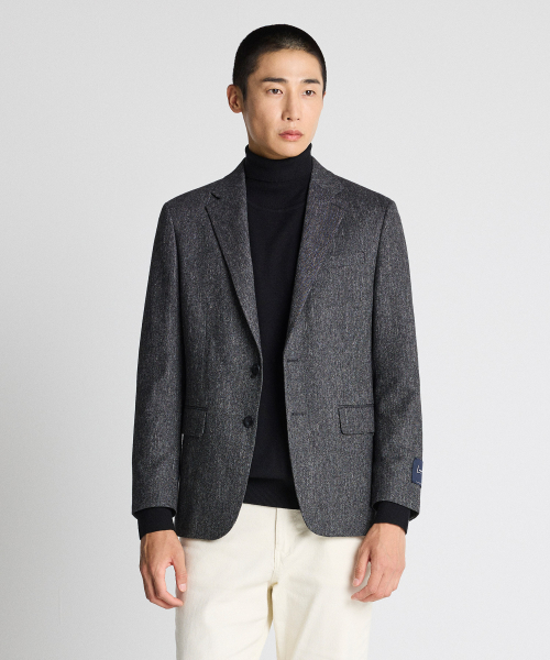 MUSINSA | STCO [BLACK] MARLANE Wool Blend Denim-Like Jacket Black (Relaxed Fit)