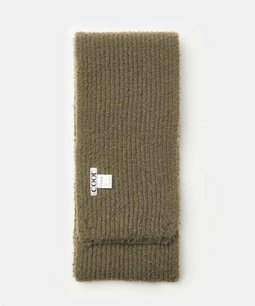 MUSINSA | COOR Fluffy Yarn Muffler (Melange Khaki)