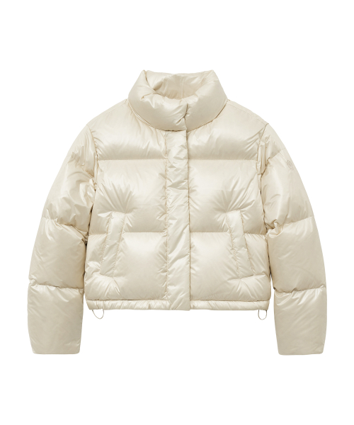 'W GLOSSY DUCK DOWN CROP PUFFER ivory' 최저가 검색, 최저가 181,300원 - 할인 알림