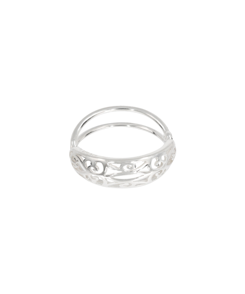 MUSINSA | NFF [silver925] dual emblem ring-silver