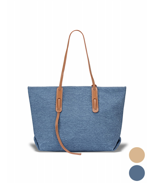 MUSINSA | WISHED Basic Leather Strap Point Square Shopper Bag (WIBCBG014)