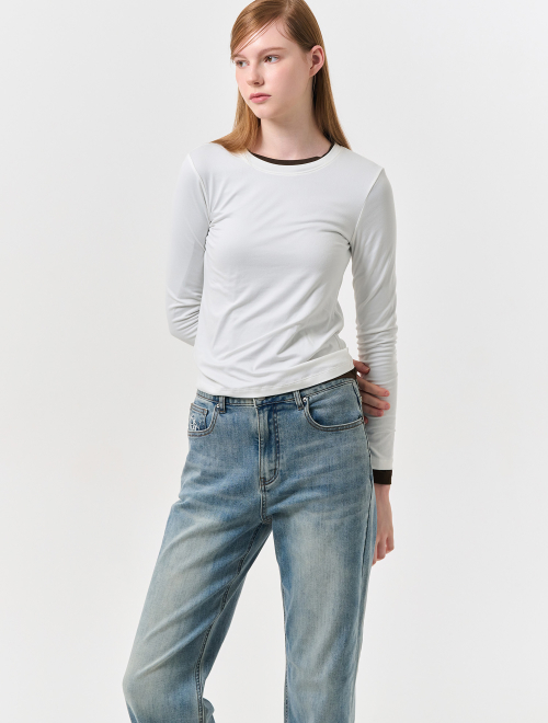 MUSINSA | GENERAL IDEA HIT ALL DAY CREW NECK T-SHIRT [WHITE] / WBD4L01530