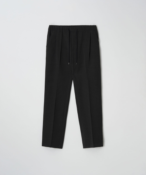 이지오(EZIO) Semi-wide One-tuck Banding Pants_Charcoal - 사이즈 & 후기 | 무신사