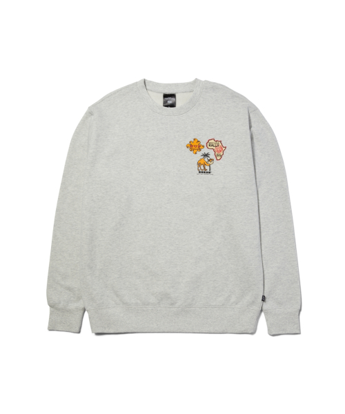 MUSINSA | HUF HUF x TOYOTA OVERLAND TOURING CREWNECK [ASH]