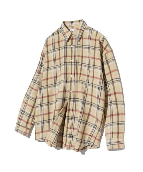 MUSINSA | STANDARDERROR 87-STAN084 Plaid Soft Overfit Pocket Long ...