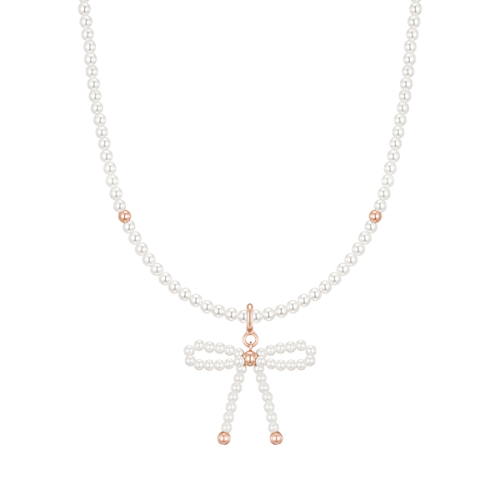 MUSINSA | J.ESTINA Mariel Ribbon Pearl Bead Necklace + Pendant Set (SET-J0-0908)