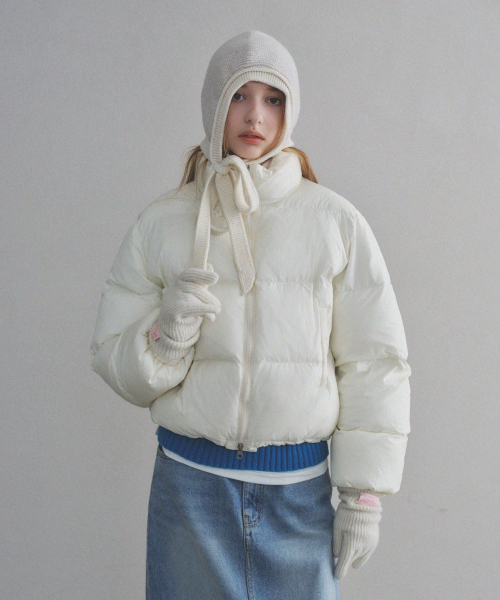 MUSINSA | ORO Warm Airy Crop Puffer Padding_Ice Cream