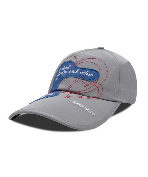 MUSINSA | GLACK GC042 Love Poet Glossy Nylon Ball Cap (GRAY)