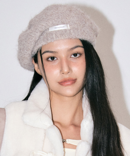 MUSINSA | ZEROPLANET SAGE ANGORA TOUCH BERETT [OATMEAL]