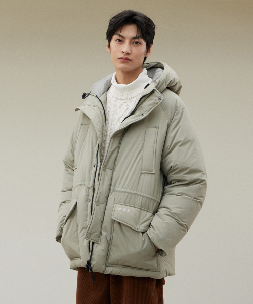 커버낫(COVERNAT) RDS 아웃 포켓 미들 다운 카키 - 사이즈 & 후기 | 무신사