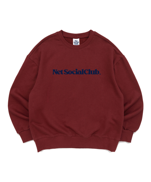 MUSINSA | NET SOCIAL CLUB VIVID STRAIGHT LOGO MTM (BURGUNDY)