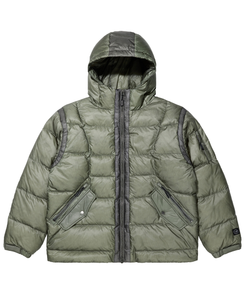 MUSINSA | LOCKHEED MARTIN LM THIN TECH SHELL GOOSE DOWN JUMPER (OLIVE)