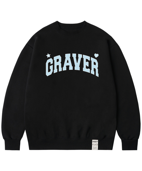 MUSINSA | GRAVER [UNISEX]OF GRAVER Arch Logo Man to Man_Black