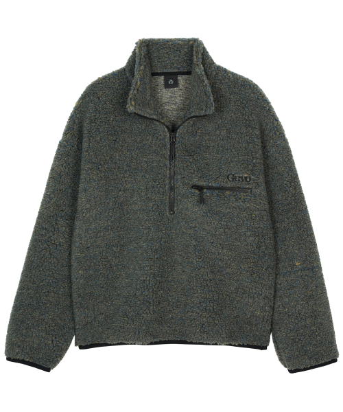 구보(GUVO) Sherpa Half-zip, teal - 사이즈 & 후기 | 무신사
