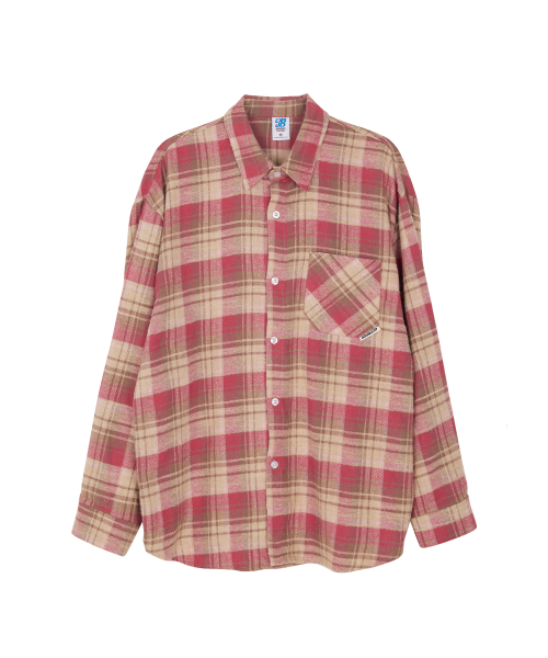 MUSINSA | DOUBLE JD Thin flannel check (pink)