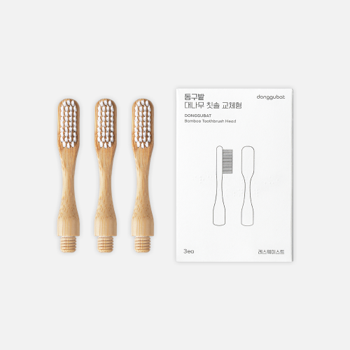 MUSINSA | DONGGUBAT Bamboo Toothbrush Replacement 3-Piece