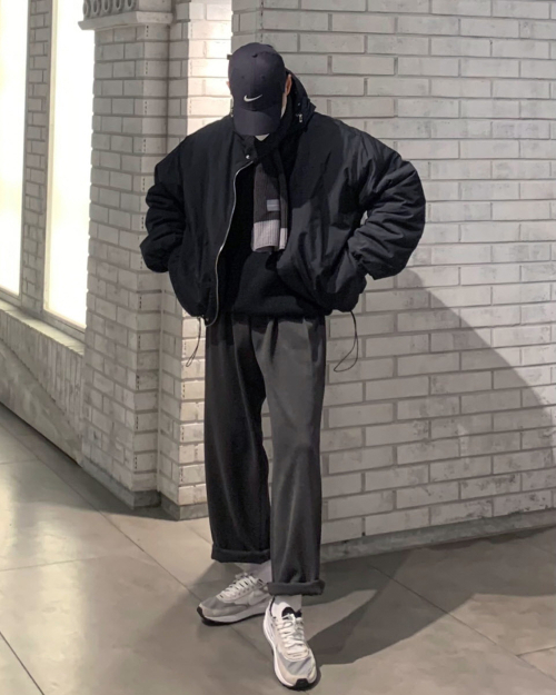 MUSINSA公式 | NUS ARCHIVE YEI Hood padding black