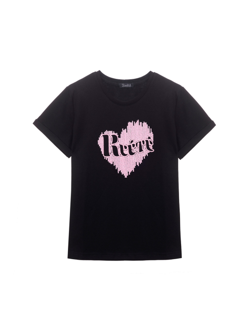 리에떼(REETE) spangle point half tee- U1C35JTS080 - 사이즈 & 후기 | 무신사