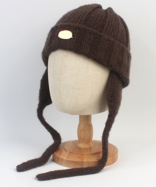 MUSINSA | UNIVERSAL CHEMISTRY Bubble Brown Earflap Beanie