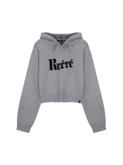 리에떼(REETE) lettering crop knit hoddie-U1C45KPO160- U1C45KPO160 - 사이즈 ...